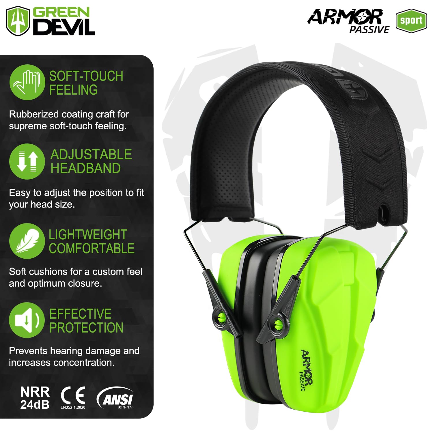 Snapklik.com : Noise Reduction Hearing Protection Ear Muffs Passive ...
