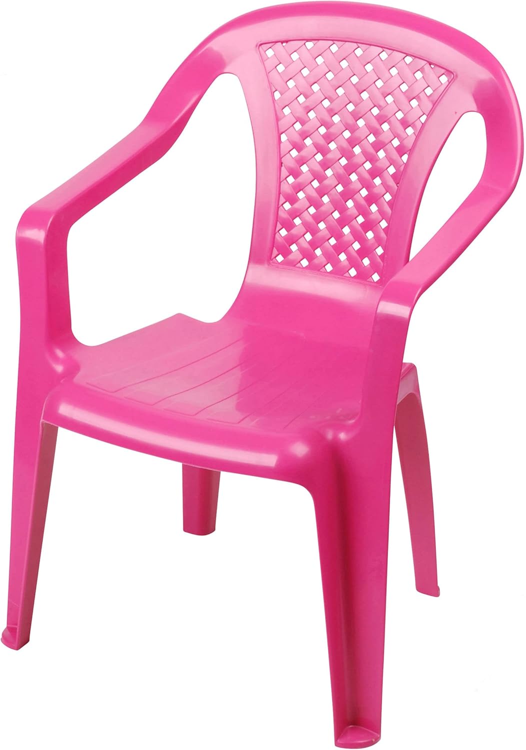 Spetebo Children's Plastic Garden Chair - Pink - Robust Stacking Chair ...