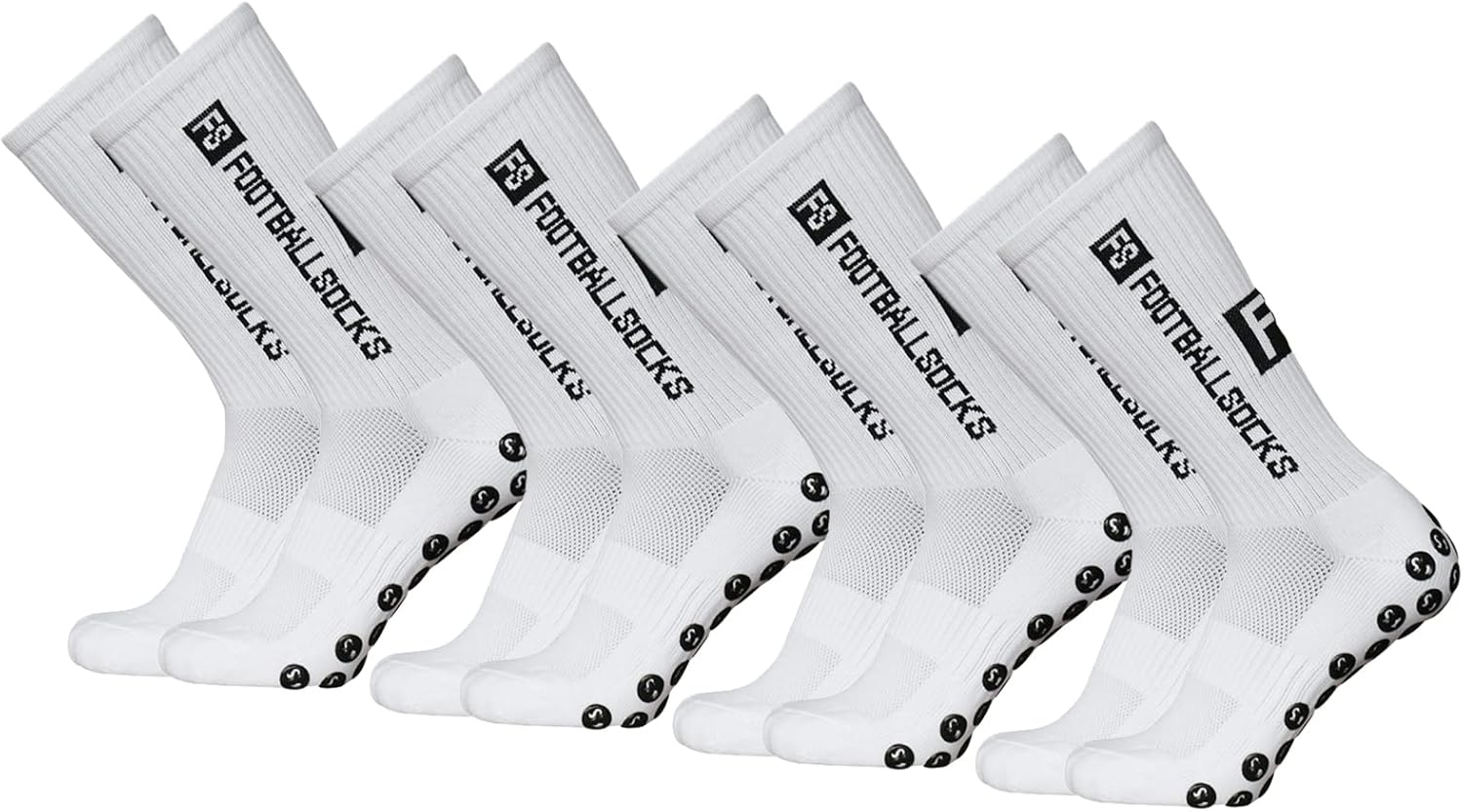 CalmGeek Fußballsocken Sportsocken mit Noppen 4 Paar Grip Socken ...