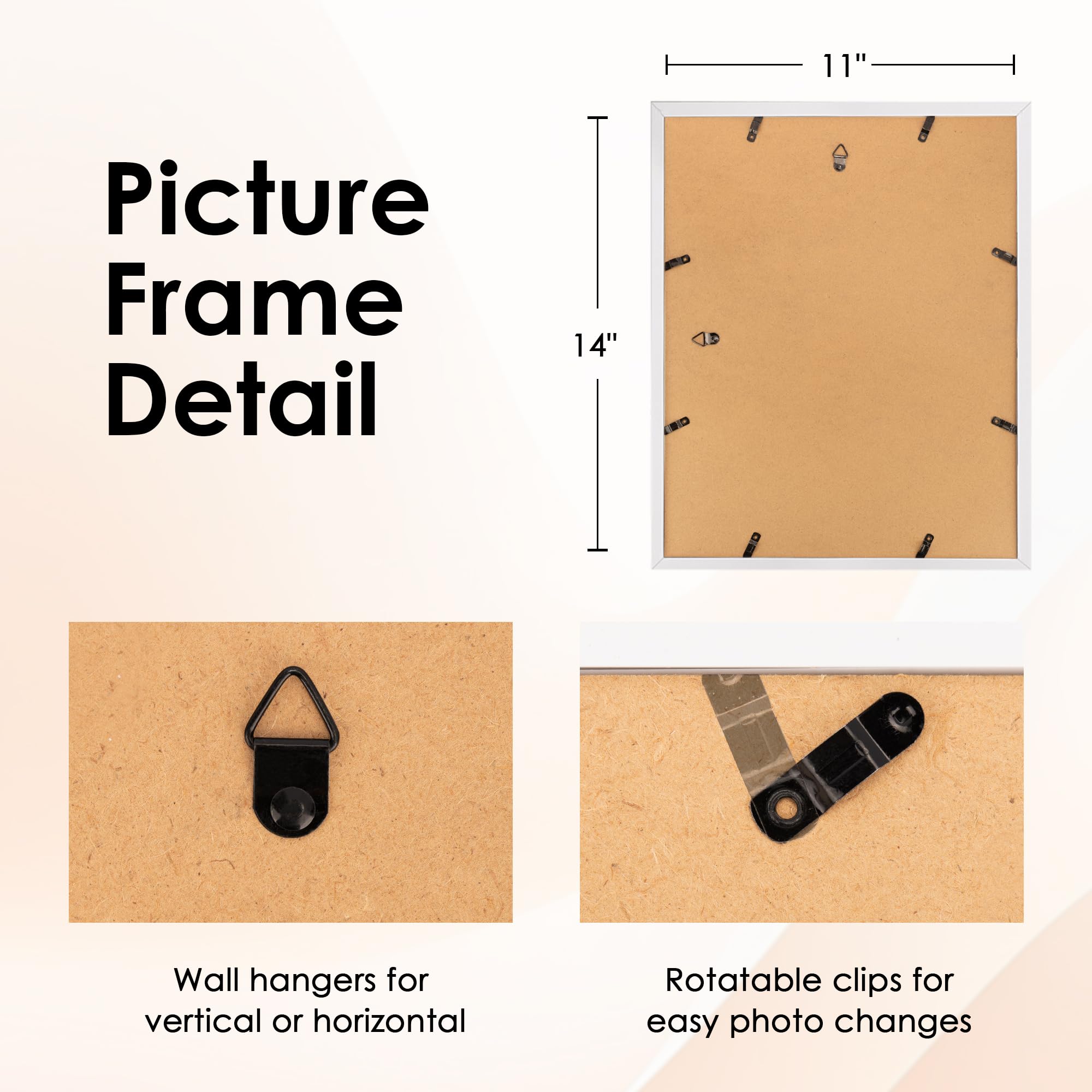 Snapklik.com : FIXSMITH 11x14 Picture Frame Set Of 10, White Photo ...