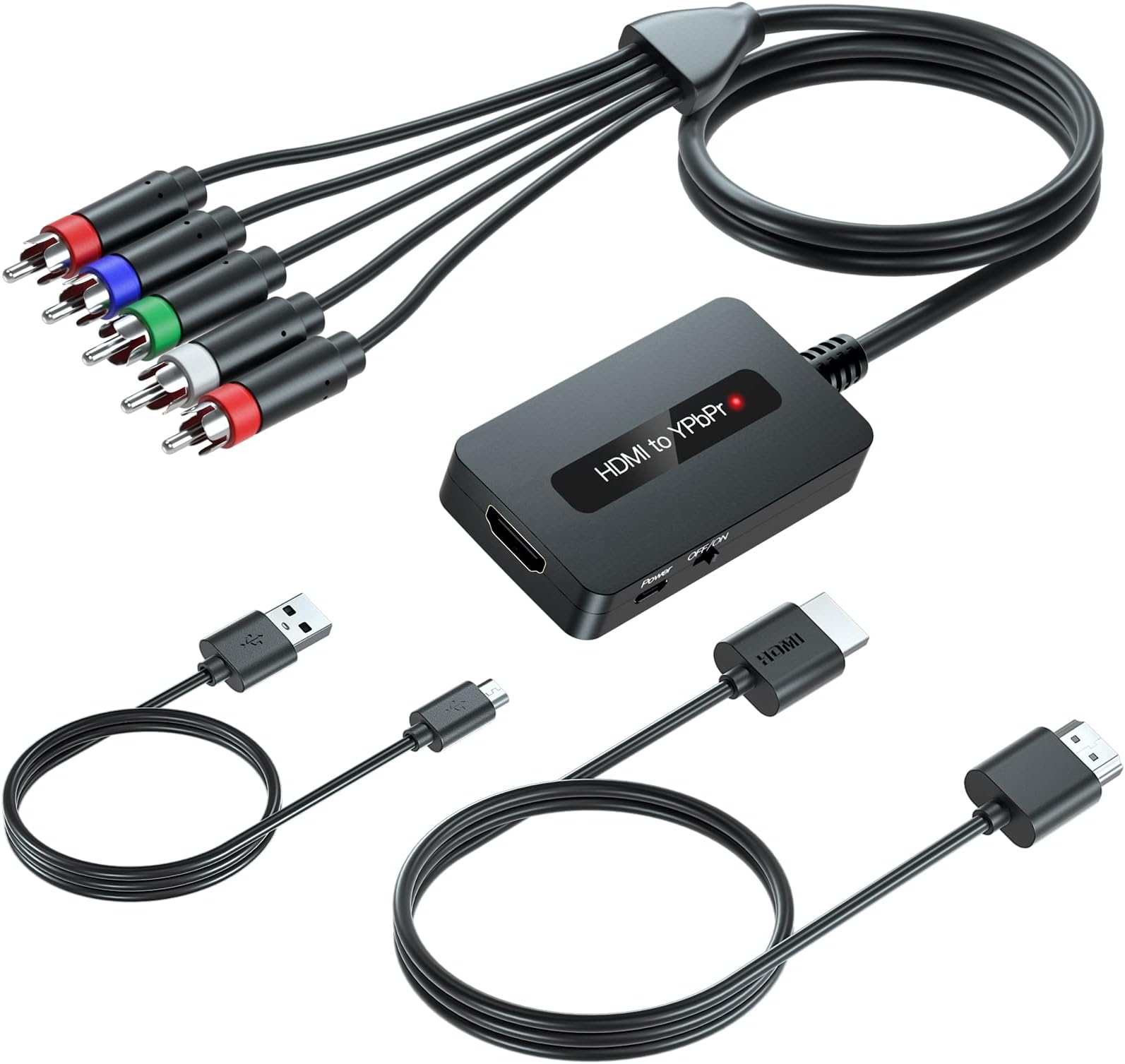 Amazon.com: Male Component to HDMI Converter for DVD/STB/VHS with ...