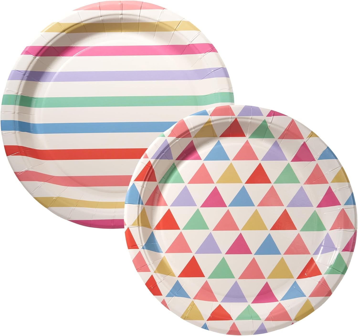 Amazon.com: Cheerland 24 Pcs Bright Rainbow Disposable Colorful Party ...