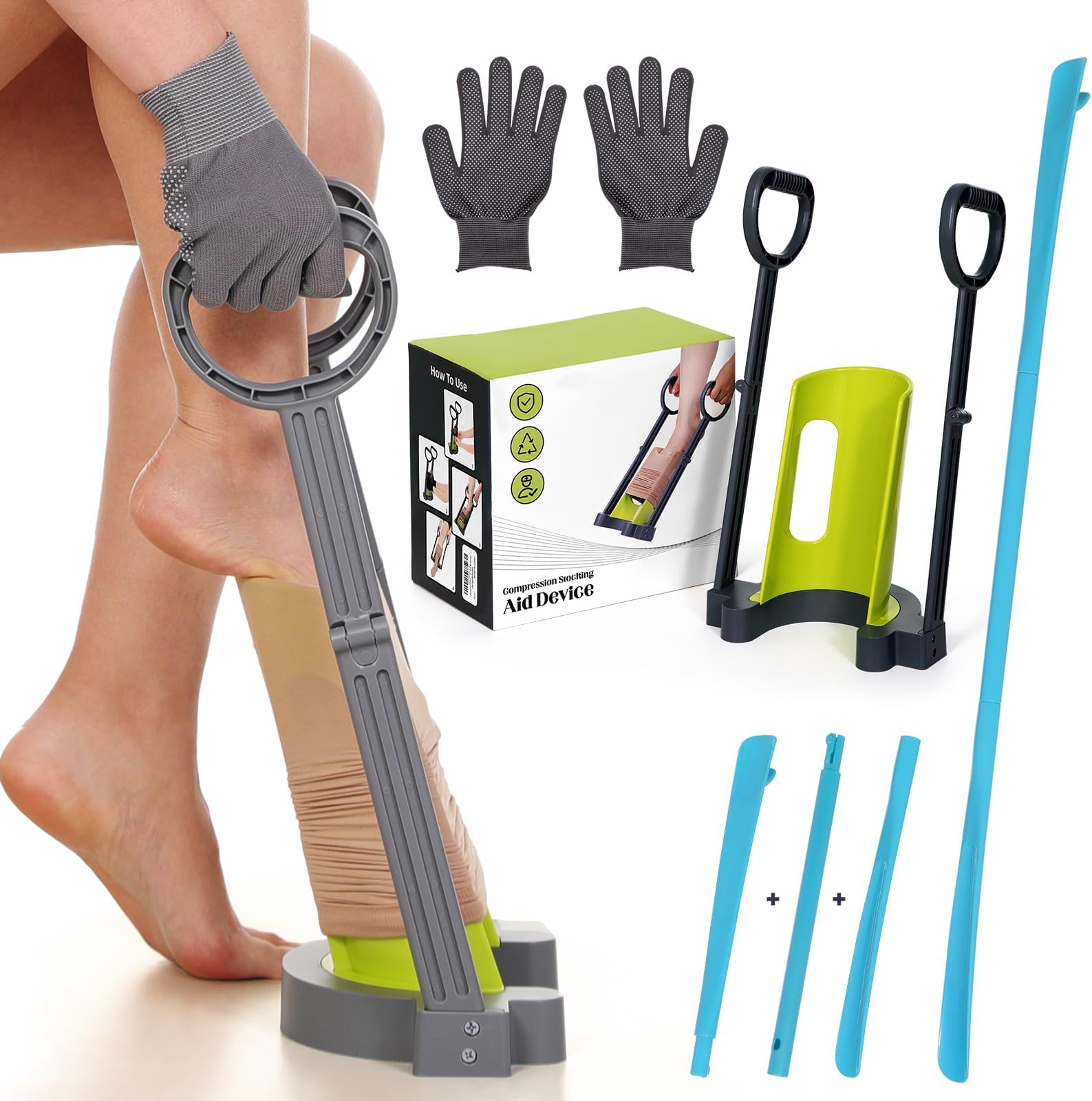 Amazon.com: Compression Sock Aid Device | Easy On Easy Off Device for ...