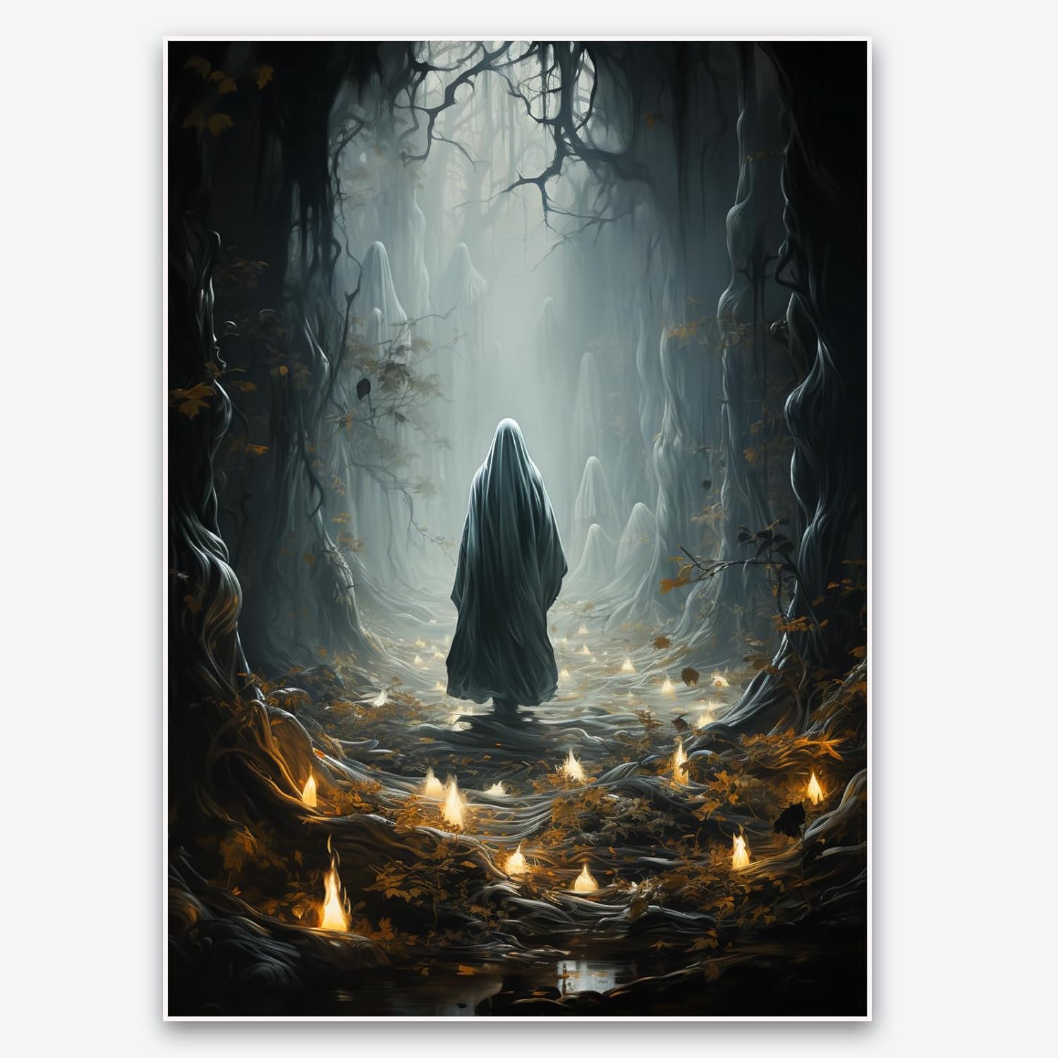 Amazon.com: Furmjond Vintage Gothic Canvas Wall Art Halloween Horror ...