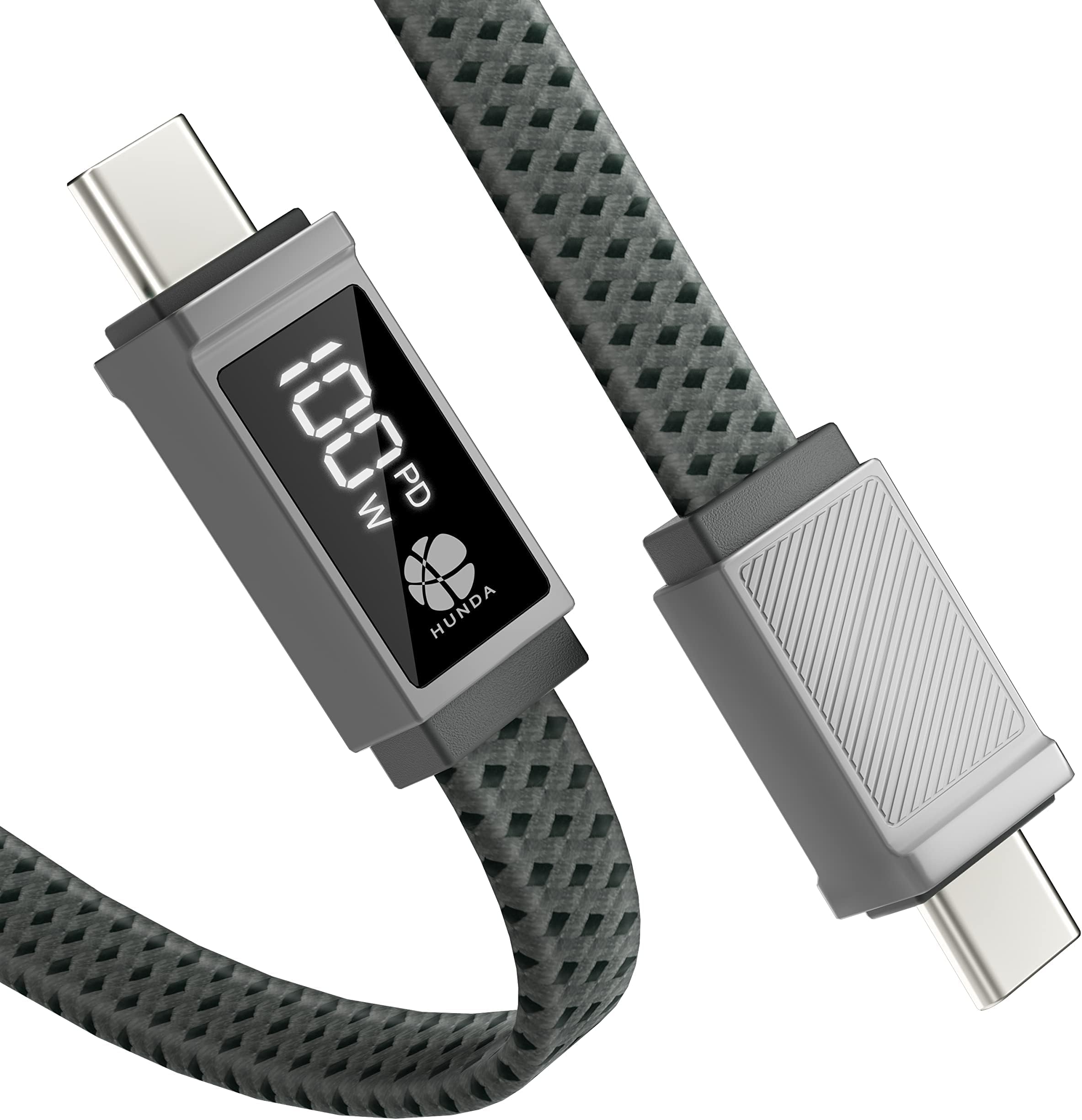 USB C to USB C Cable, HUNDA 100W Fast Charging Type C Cable with LED ...