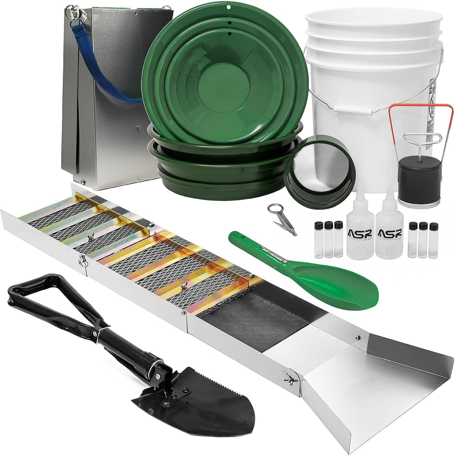 Amazon.com: ASR Outdoor 20pc Complete Gold Panning Kit with 50 Inch ...