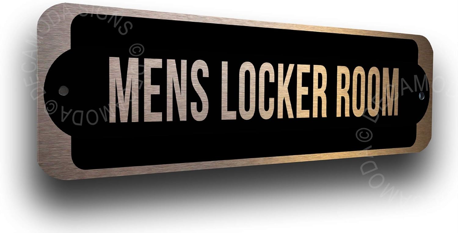 Amazon.com : Deca Moda Mens Locker Room Door Sign, Signs for Business ...