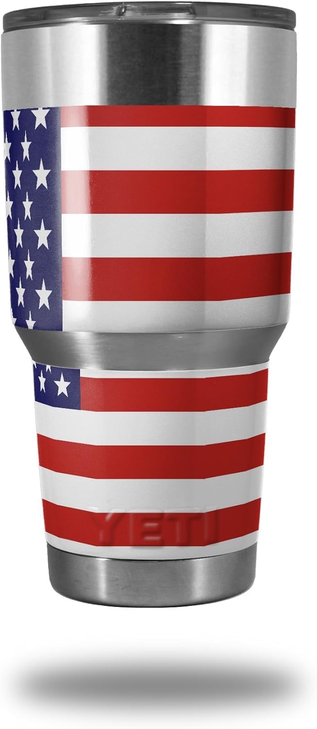 Amazon.com: Skin Decal Wrap for Yeti Tumbler Rambler 30 oz USA American ...