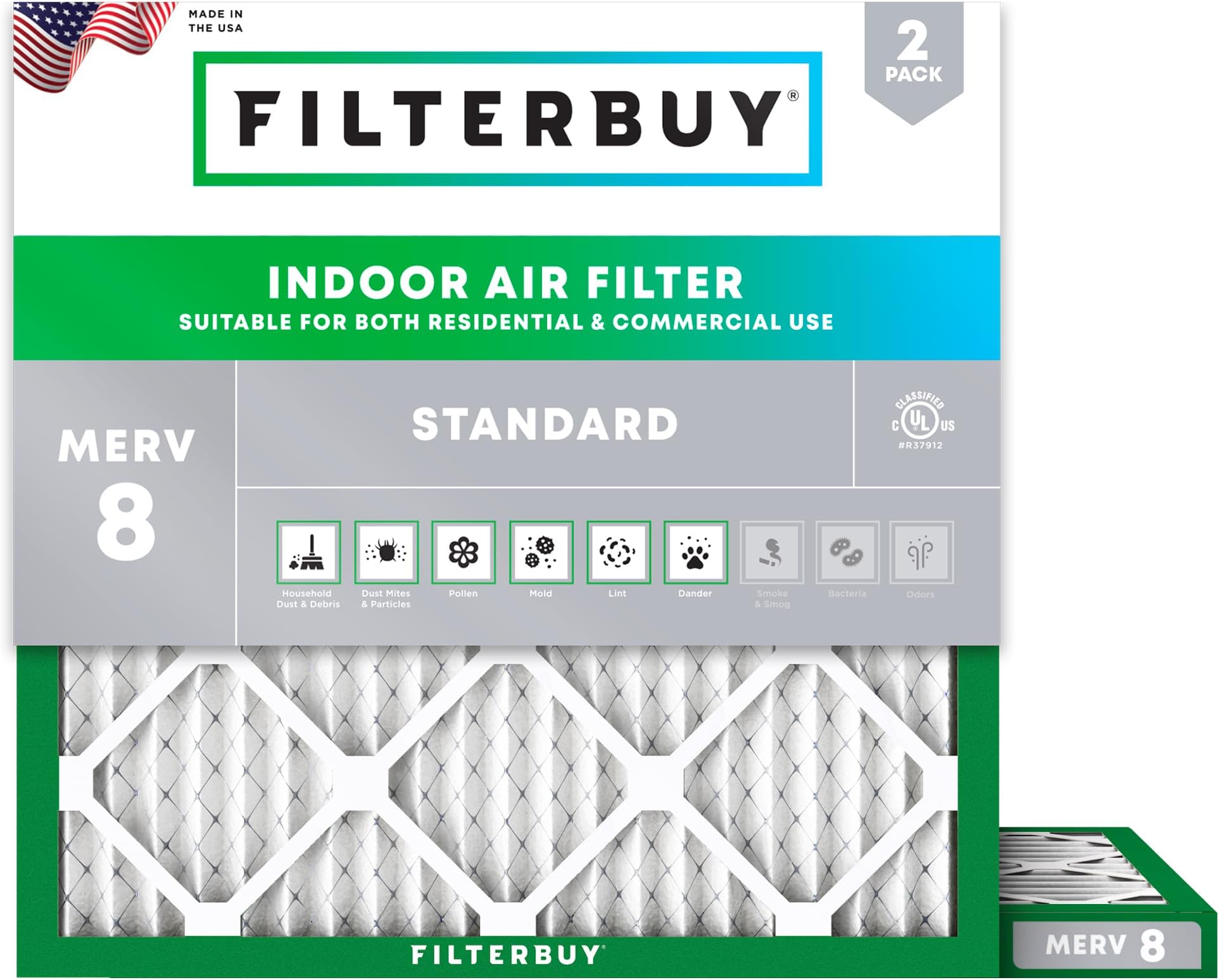 Filter King 18x19x1 Air Filter | 4-PACK | MERV 8 HVAC Pleated A/C ...