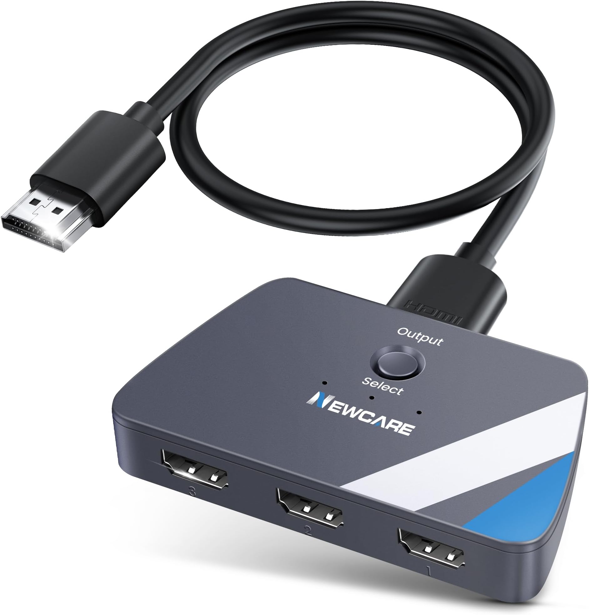 Amazon.com: NEWCARE HDMI Switch 3 in 1 Out 4K@60Hz, 3x1 HDMI Splitter ...