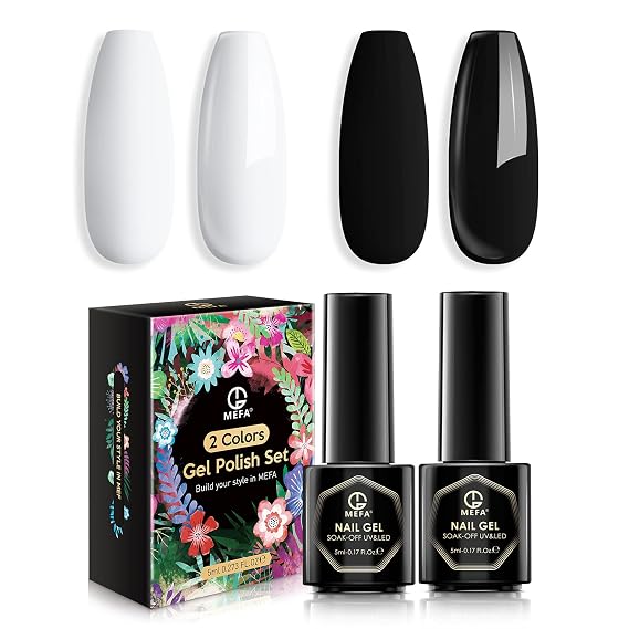 Amazon.com: MEFA Dip Powder Nail Set, 6 Colors Brown Gray Black Nail ...
