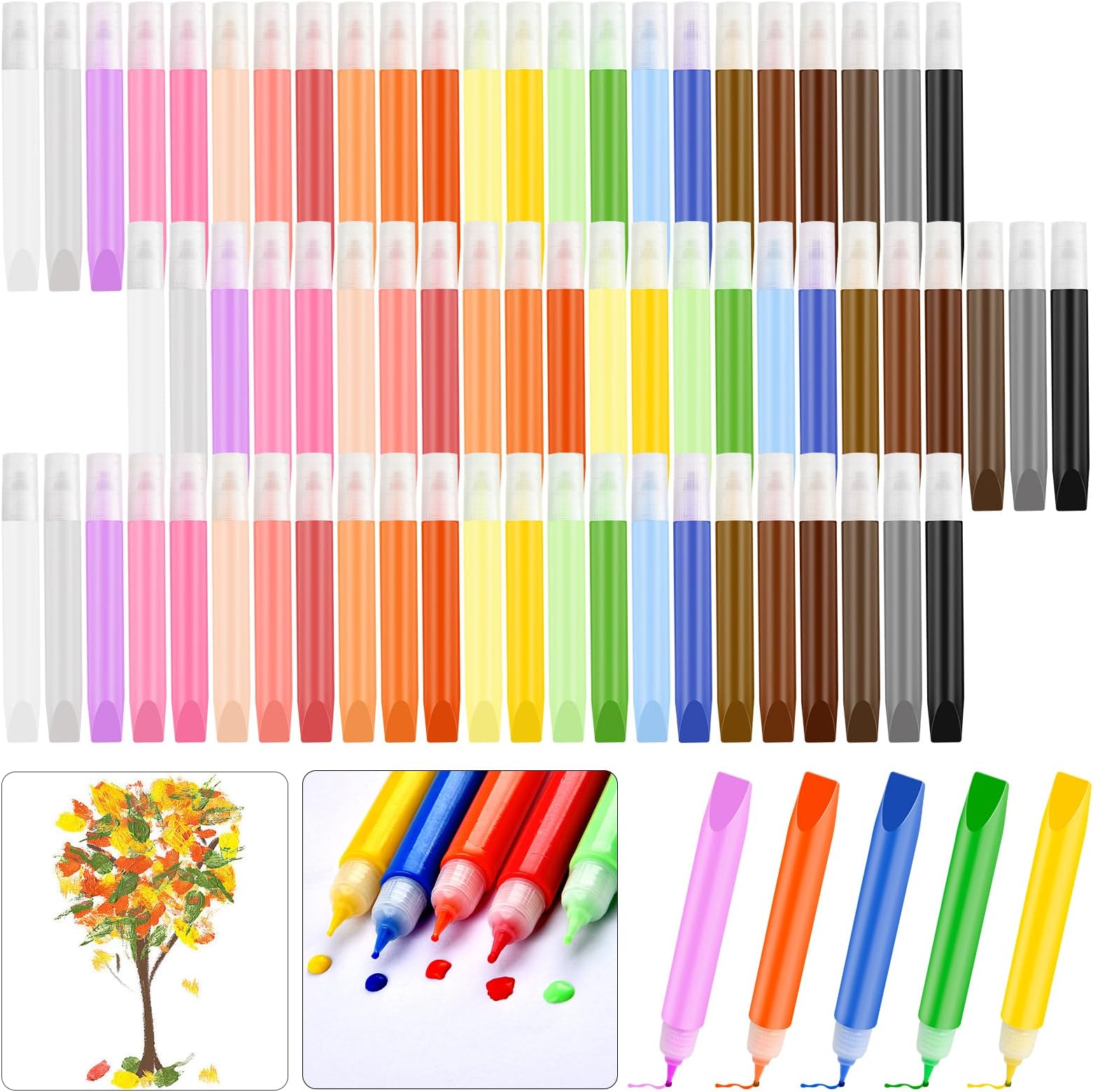 Amazon.com: Supkiir 72Pcs Suncatcher Paint Pens Bulk, 10ml 24 Colors ...