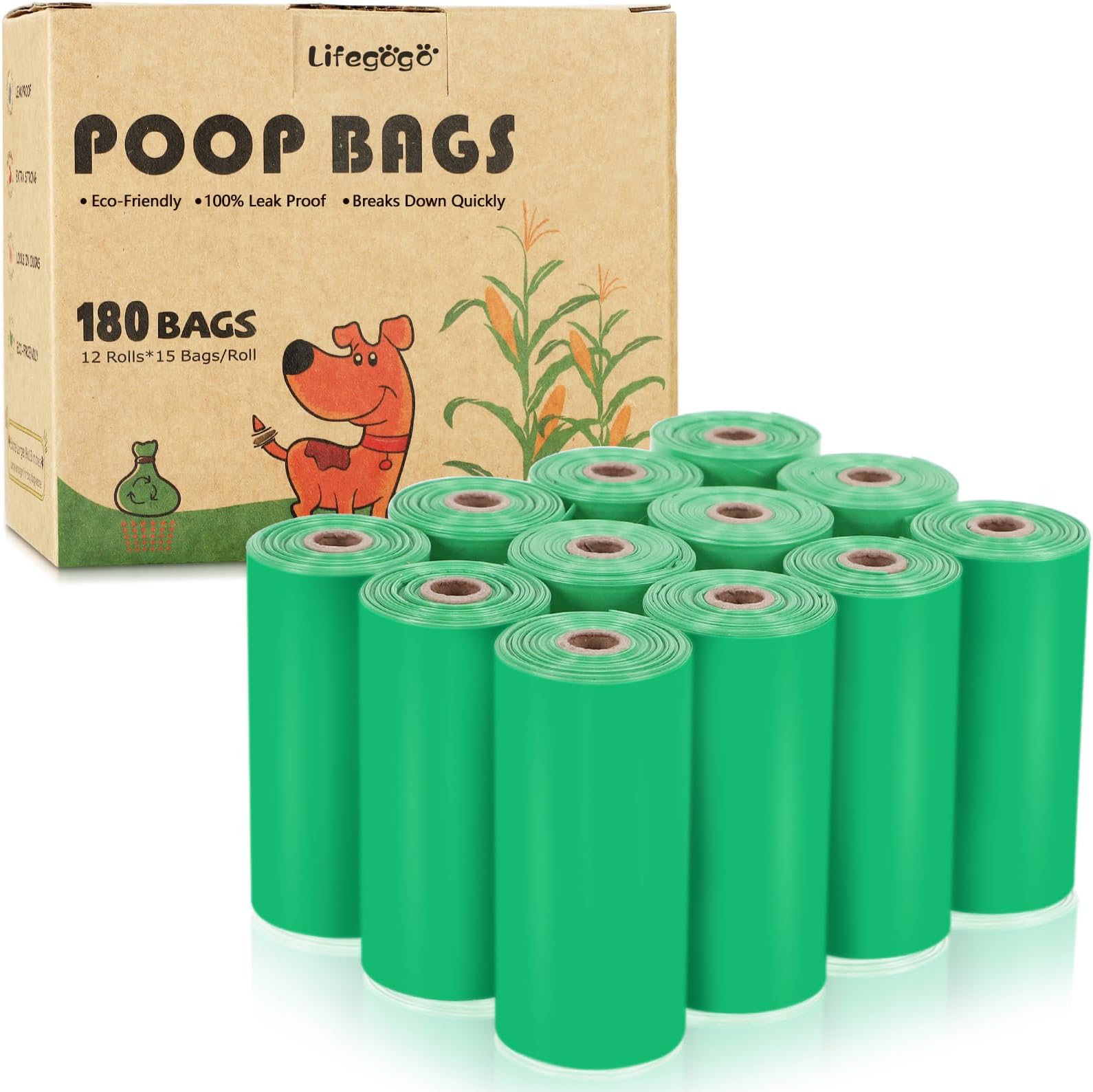 Amazon.com: Jondarla Dog Poop Bags, Thick and Strong Dog Waste Bags ...