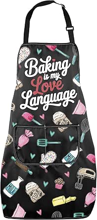 Amazon.com: MNIGIU Funny Baking Quote Apron Pastry Chef Inspired Gift ...