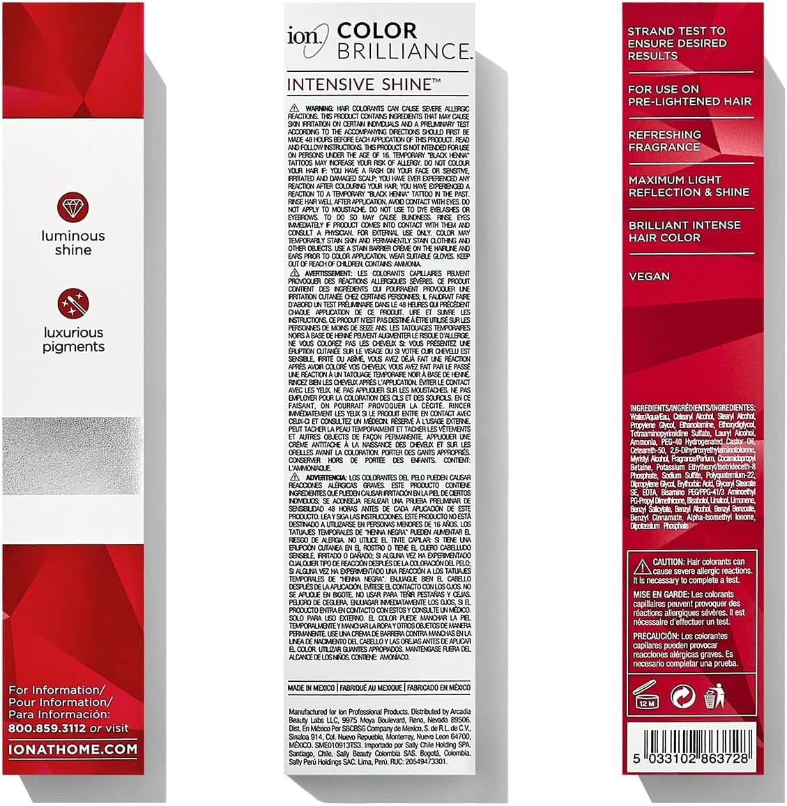 Amazon.com : Ion Permanent Brights Creme Hair Color Red Red : Beauty ...