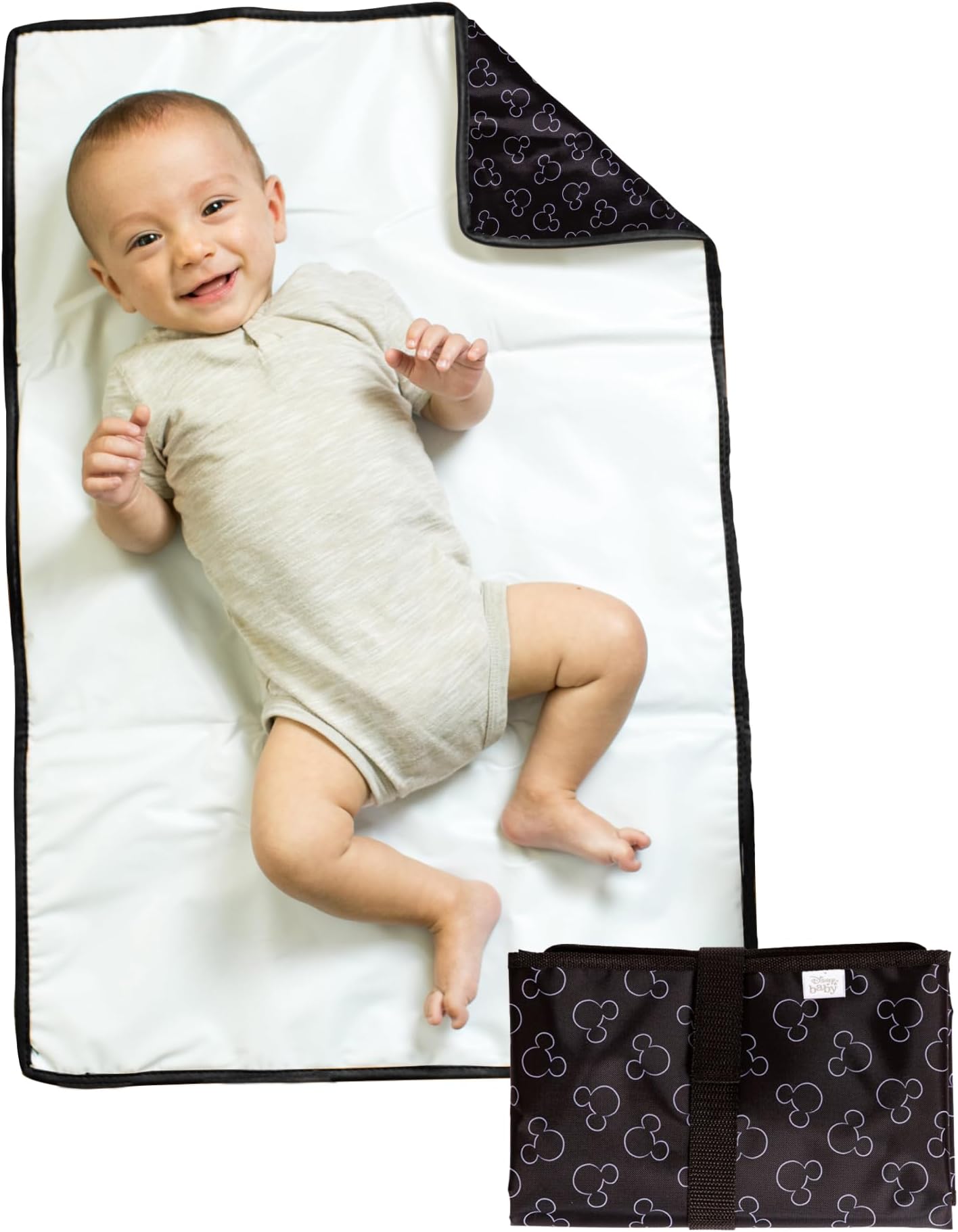 Lekebaby Baby Change Mat, Waterproof Nappy Change Mat with Built-in ...