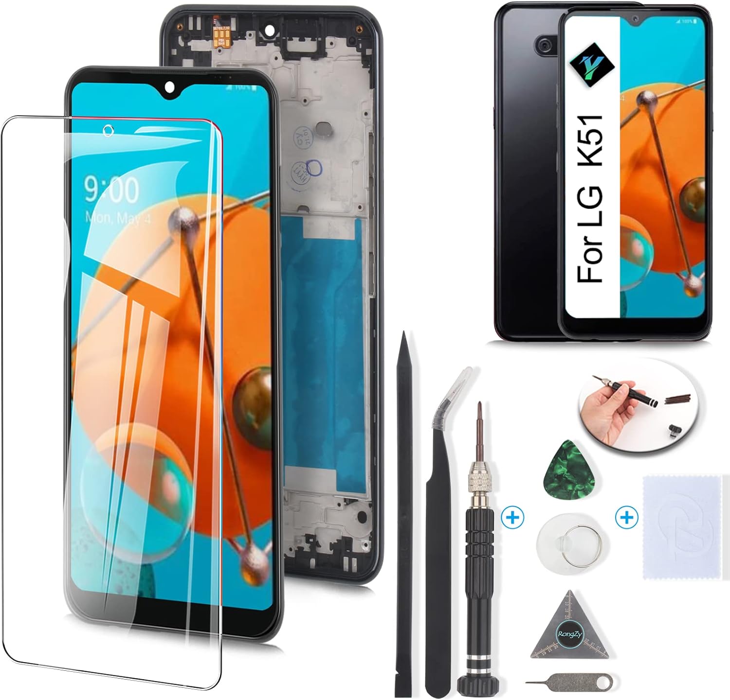 Amazon.com: Display for LG K51 Screen Replacement Touch Digitizer for ...