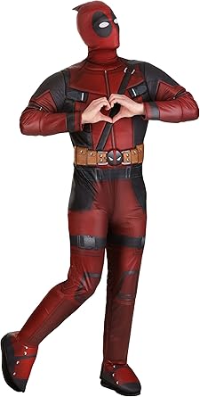 Amazon.com: Jazwares - MARVEL Deluxe Adult Deadpool Costume, Superhero ...