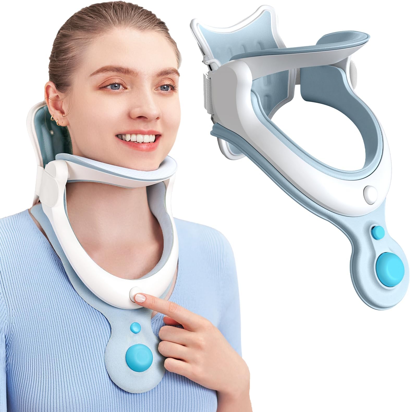 Amazon.com: 360°Adjustable Neck Brace for Neck Pain and Support ...