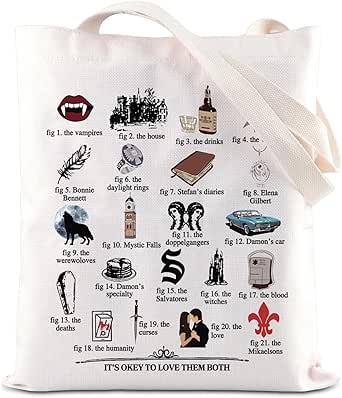Amazon.com: KUIYAI TVD Movie Merchandise Tote Bag Vampire Lovers Gift ...
