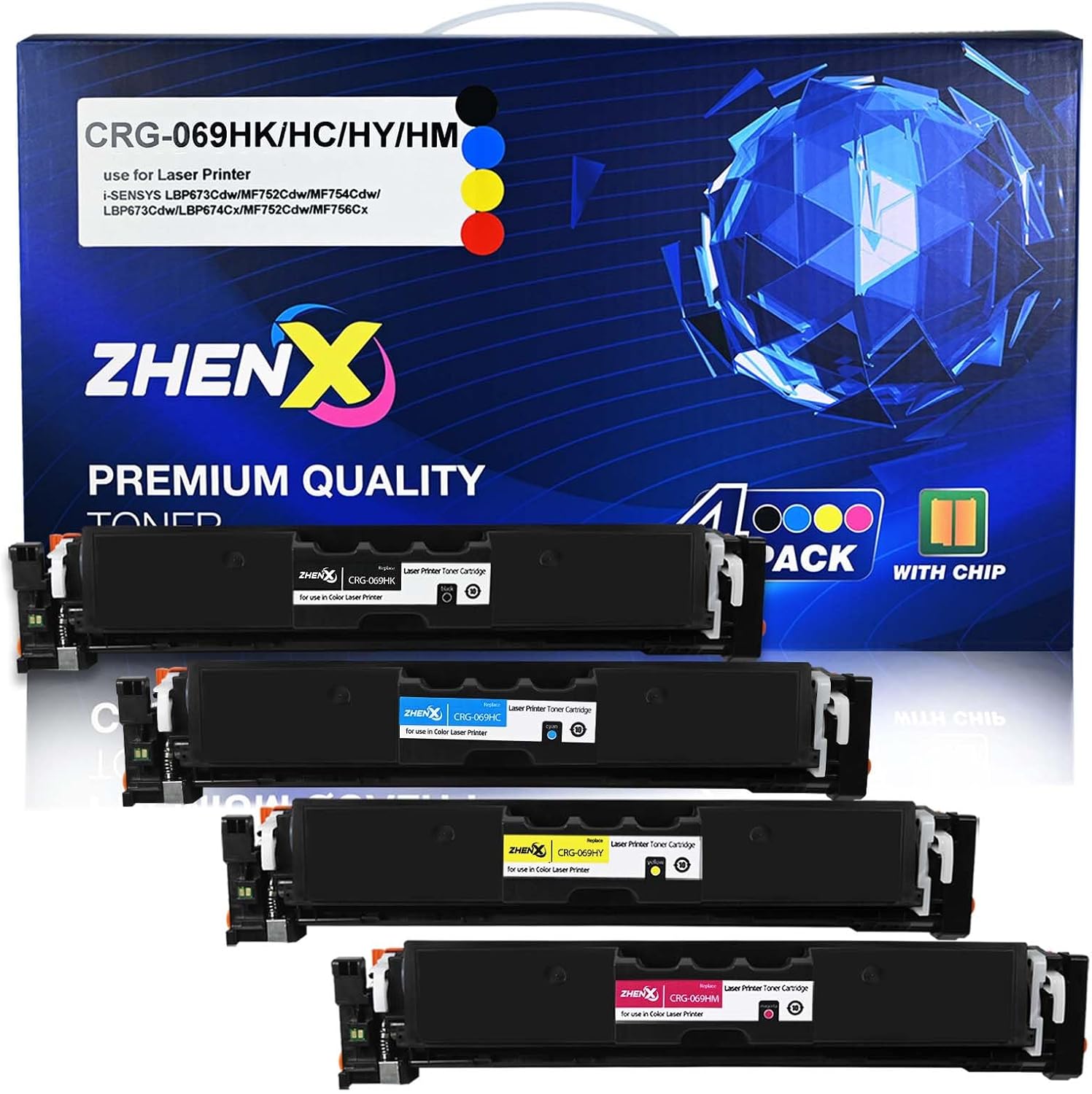 Amazon.com: 069H Toner Cartridge 4-Pack (with Chip) Compatible ...