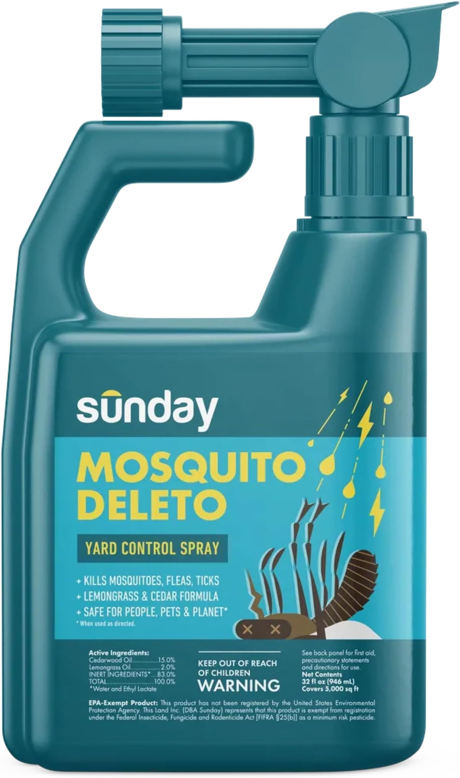 Amazon.com: Sunday Mosquito Deleto - Mosquito Repellent & Bug Control ...