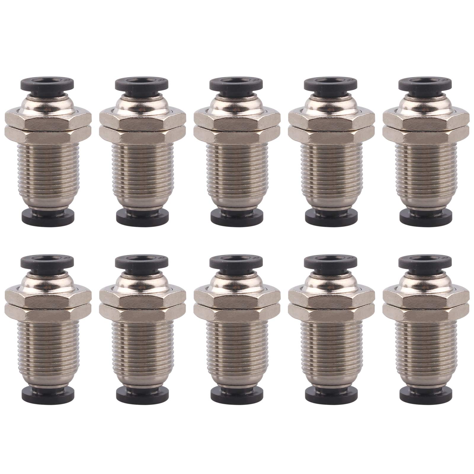 Snapklik.com : DERPIPE Bulkhead Union Push To Connect Tube Fitting 1/4 ...