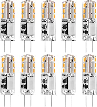I-SHUNFA G4 LED Bulb 1.24W AC/DC 12V Bi-Pin Base Light Lamp Warm White 2700K Equivalent to 10W ...