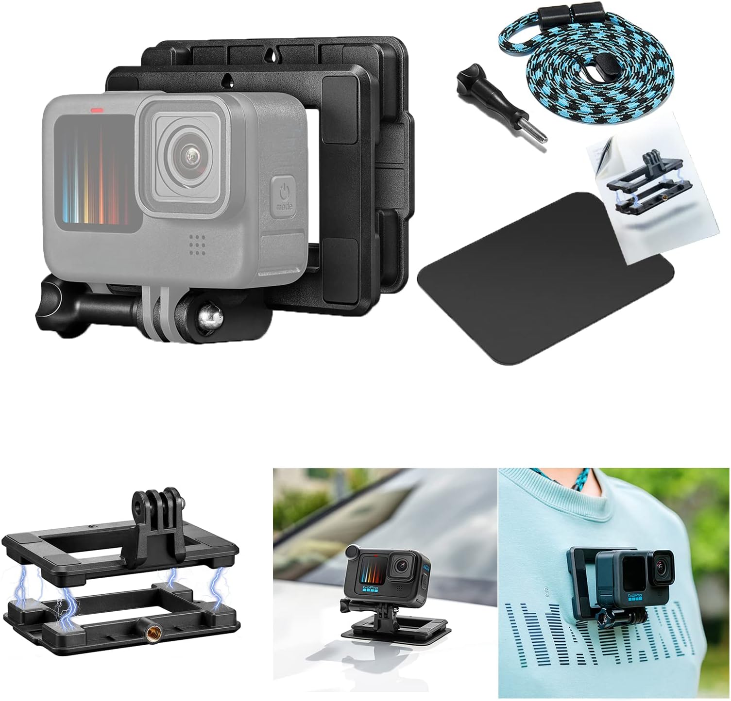 Amazon.com : SNAP Mounts – Magnetic Action Camera Chest Mount for GoPro ...