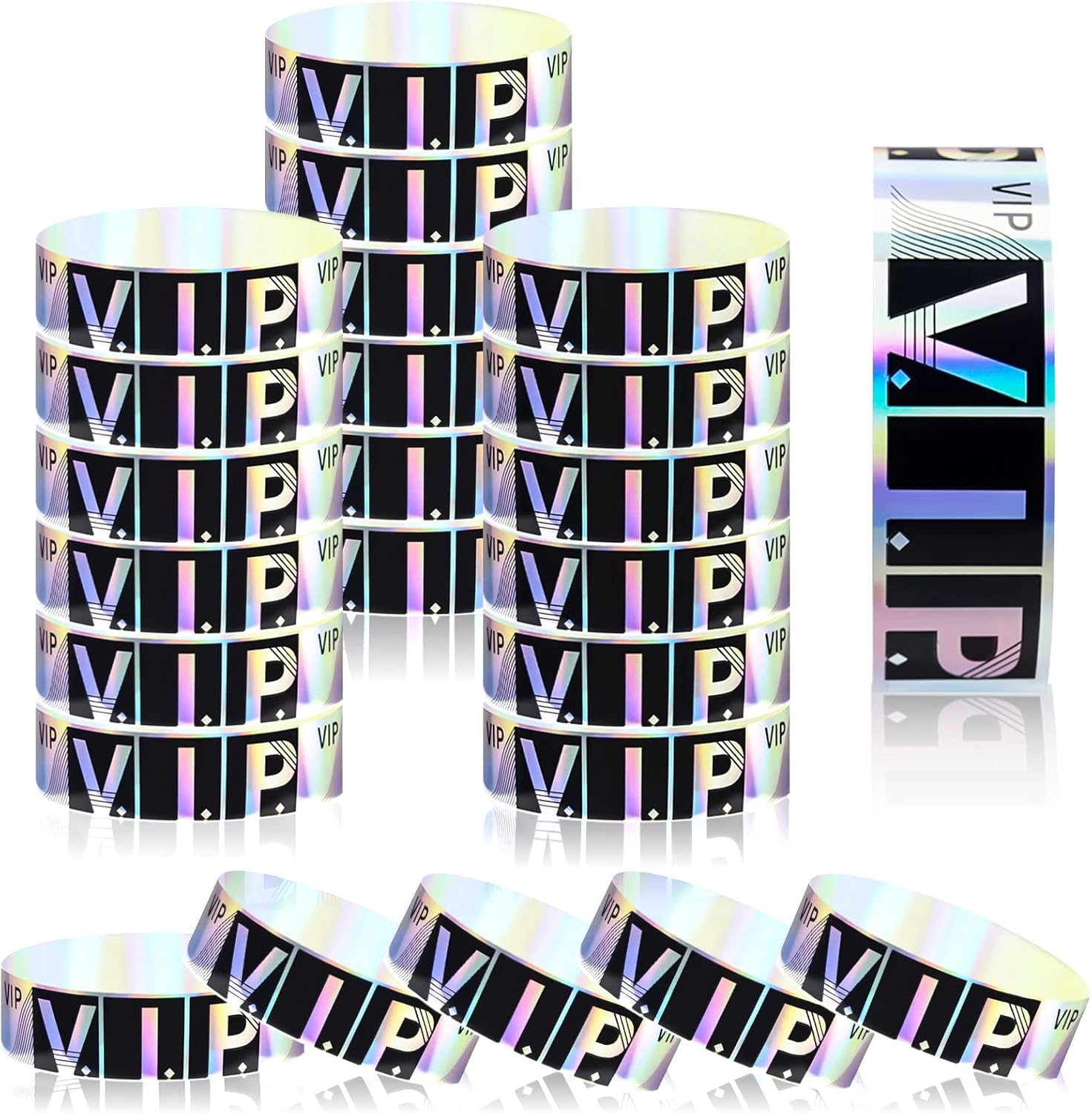 Amazon.com : MUKOSEL 200PCS VIP Wristbands for Events,3/4" VIP Pass ...