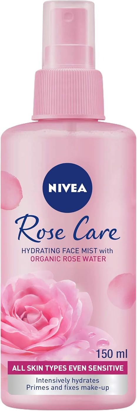 NIVEA Face Mist Hydrating, Rose Care with Organic Rose Water, All Skin ...