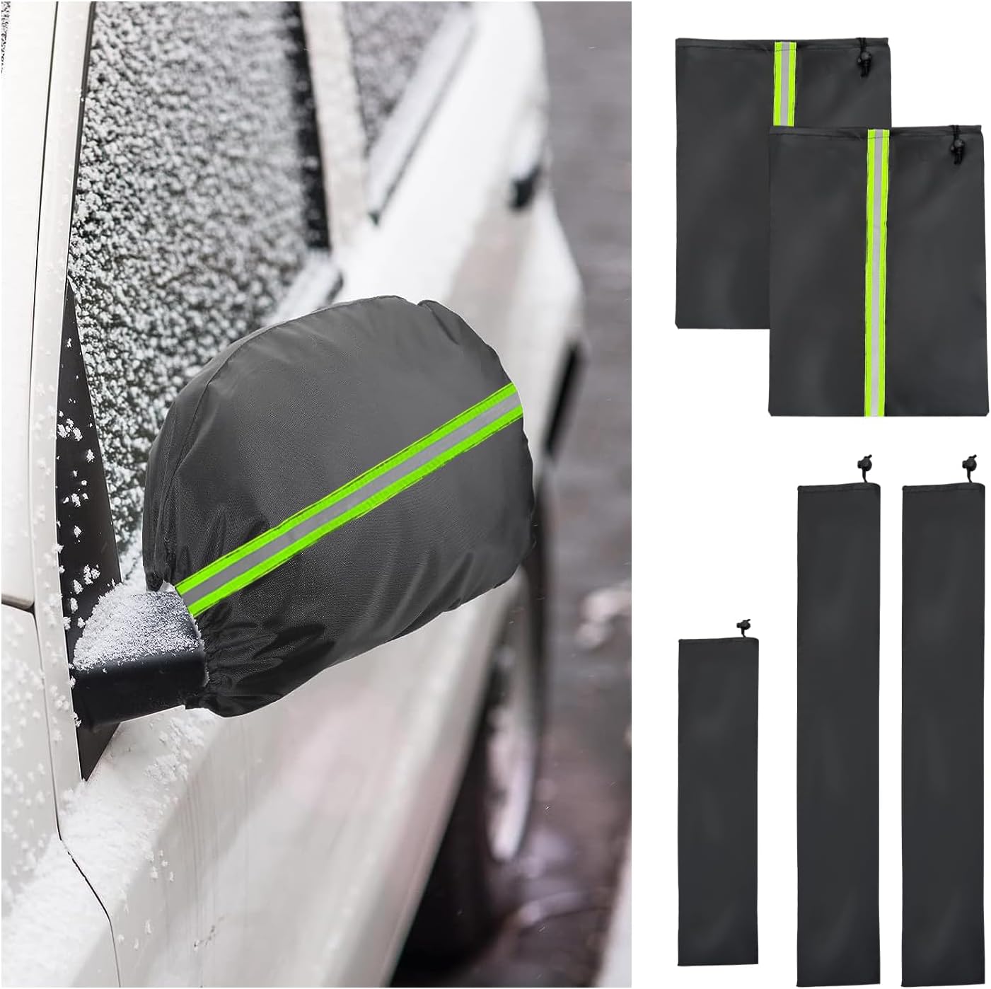 Amazon.com: Ziciner 4 PCS Side Mirror Covers and Windshield Wiper ...