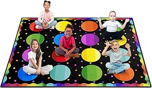 Amazon.com: Booooom Jackson Classroom Rug Circle Time Colorful ...