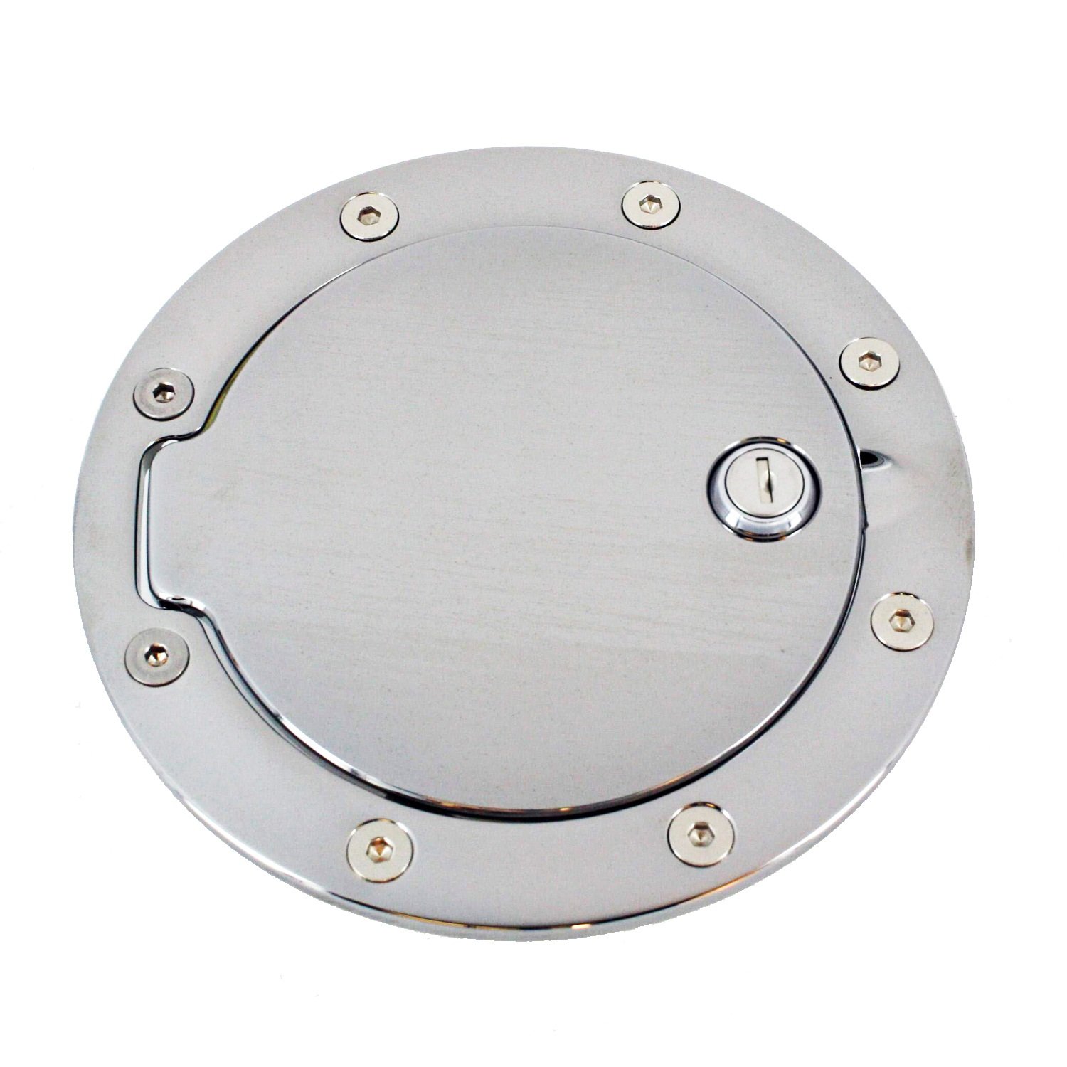All Sales 6095PL Polished Billet Aluminum Locking Fuel Door : Amazon.in ...