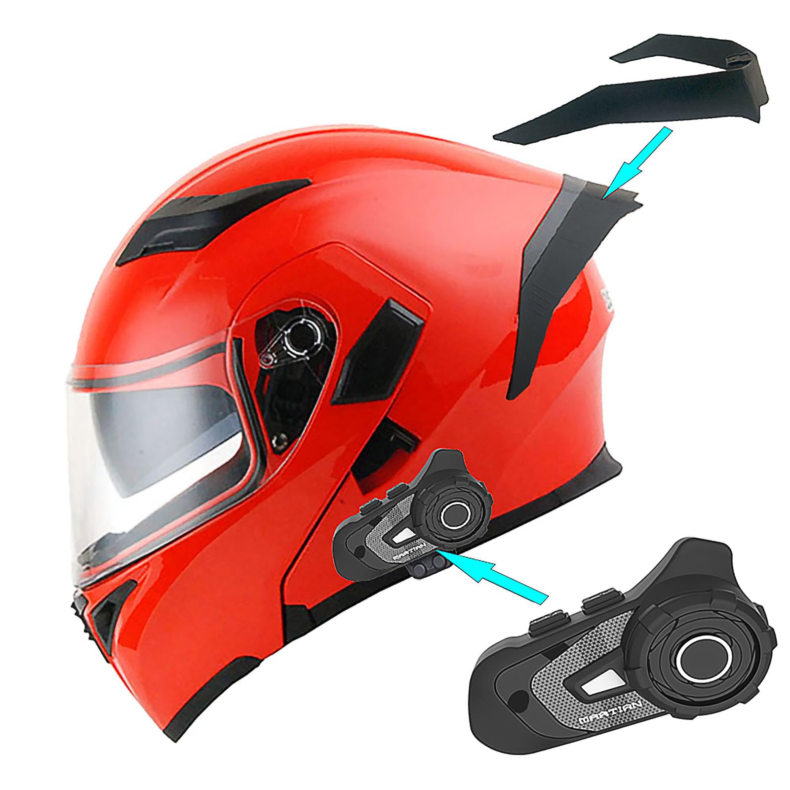 Snapklik.com : 1Storm Motorcycle Modular Full Face Flip Up Dual Visor ...