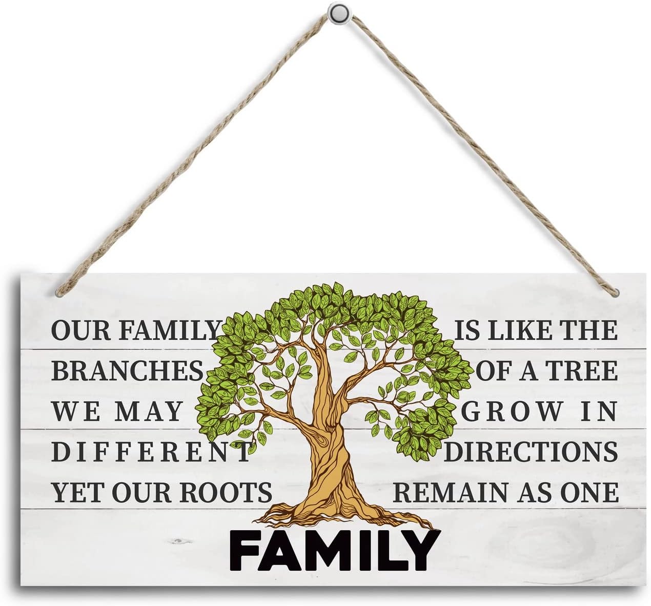 Amazon.com : Our Family Like Branches On A Tree Wood Decor Sign ...