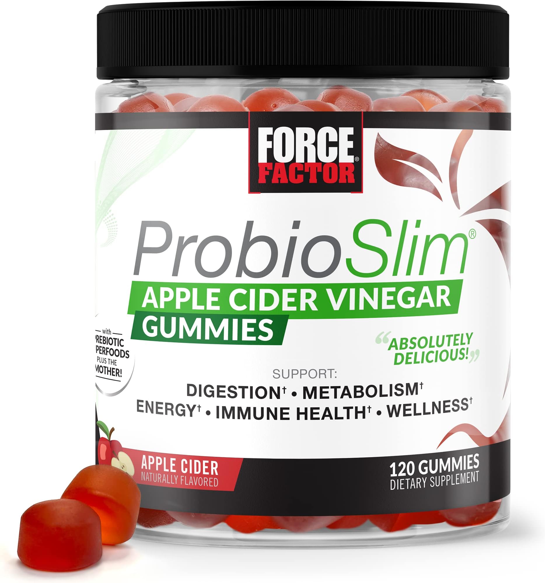 Amazon.com: Force Factor ProbioSlim Apple Cider Vinegar Gummies with ...
