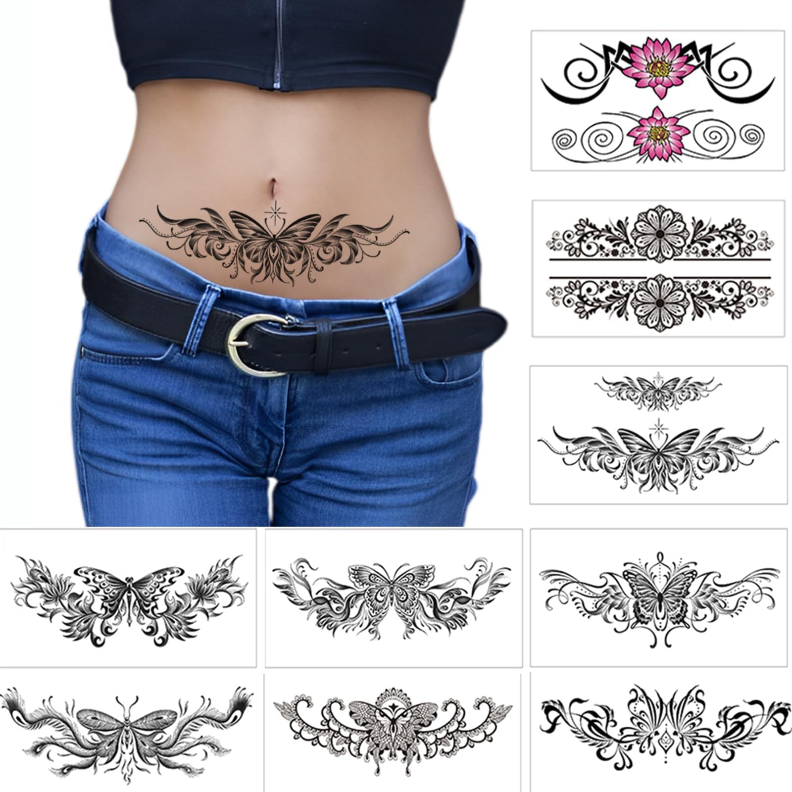 Amazon.com : Aivoch 9 Sheets 10+Styles Sexy Tattoos Stickers, Large ...