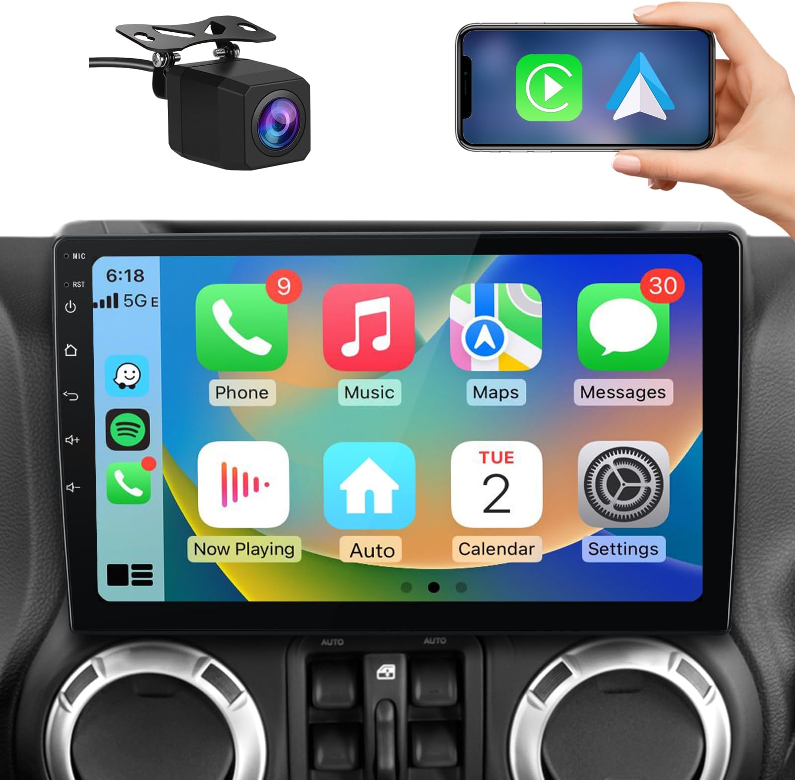Amazon.com: for Jeep Commander/Wrangler 2007- Android Car Radio 7 inch ...