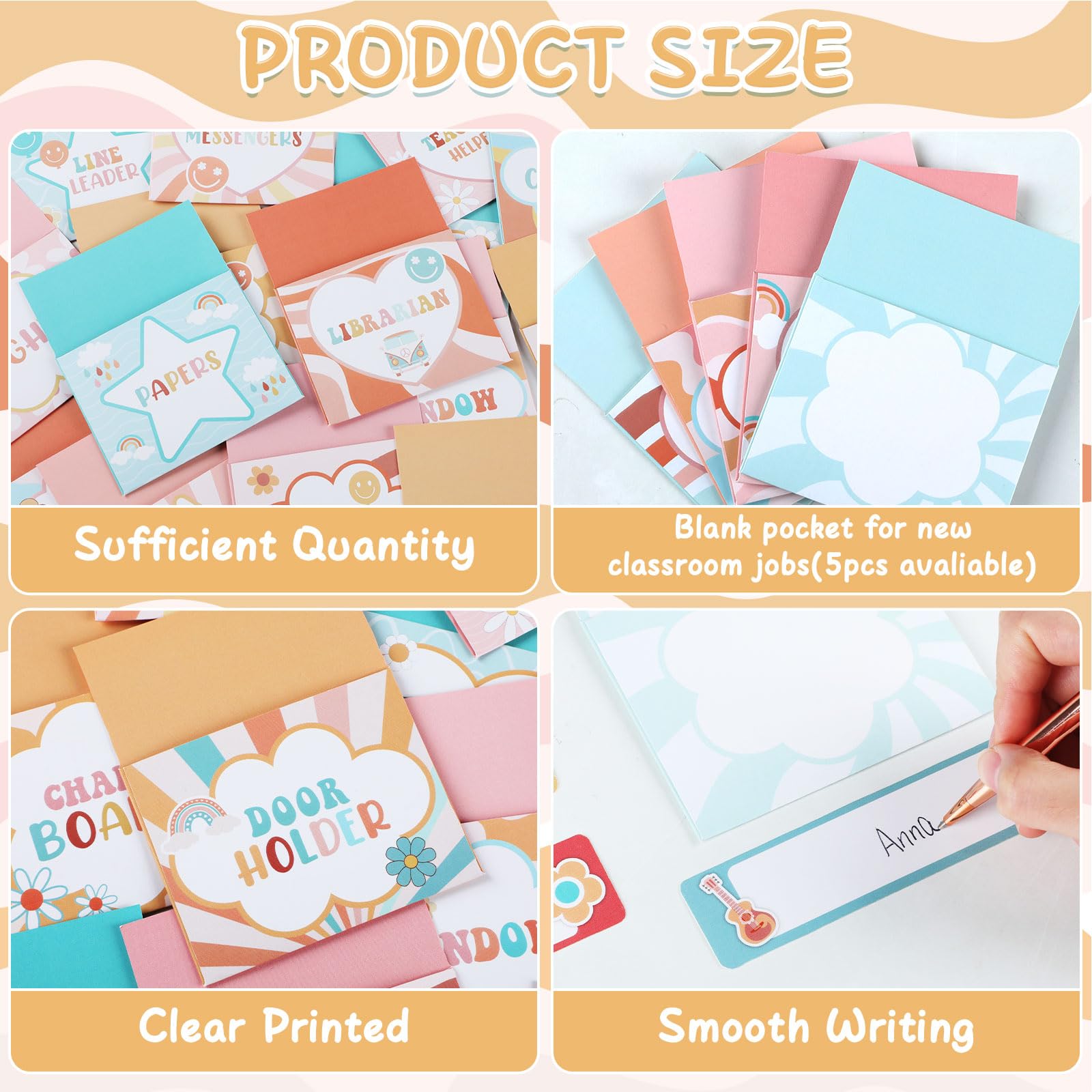 Snapklik.com : ZOiiWA 81pcs Groovy Class Jobs Bulletin Board Hippie ...