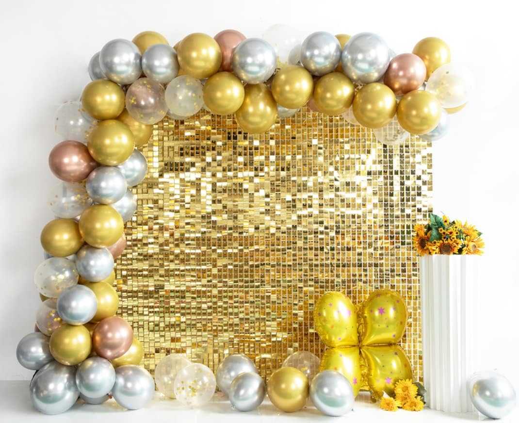 Amazon.com : Shimmer Wall Sequin Panel Backdrop Light Gold Shimmer ...