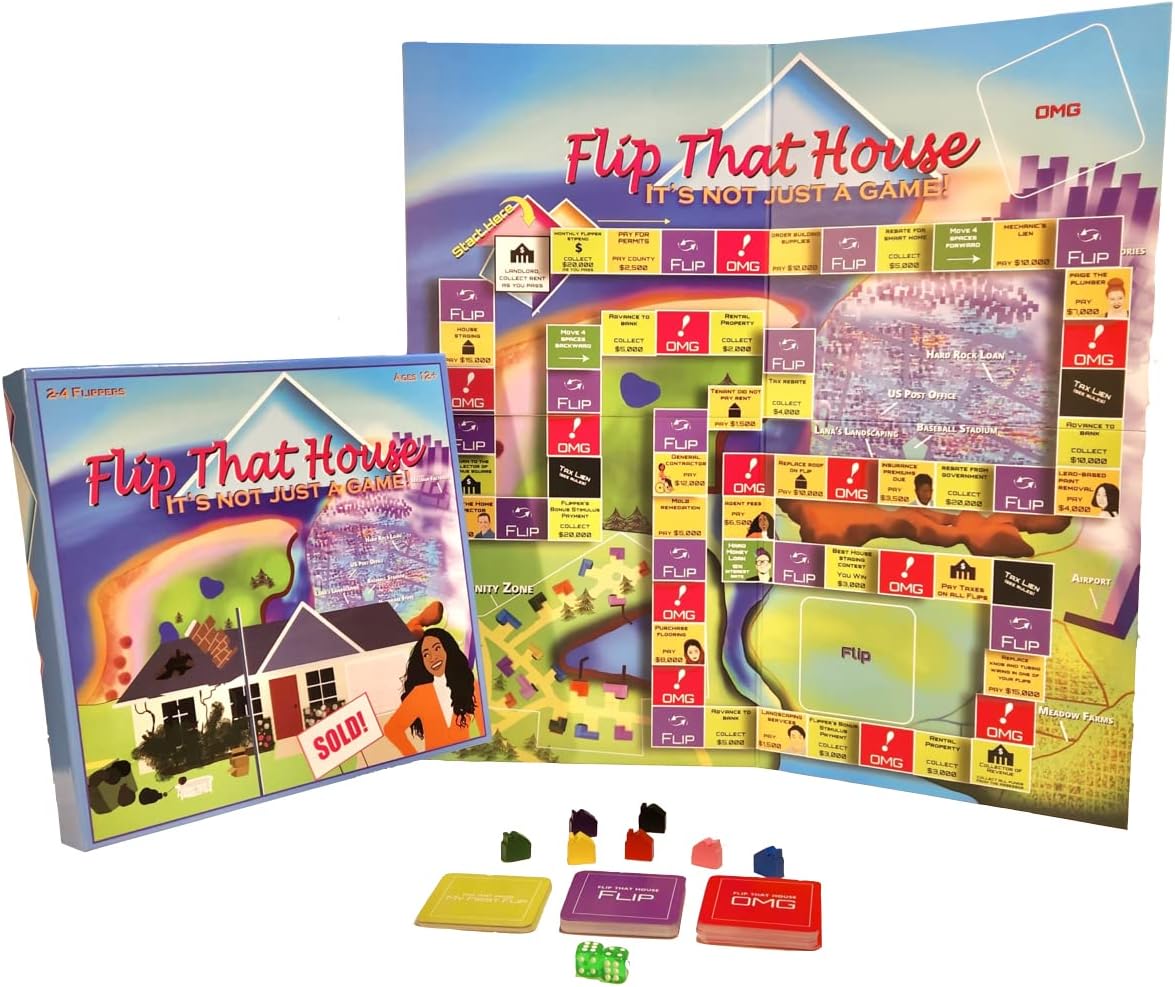 Flip That House The Board Game A Real Estate Board Game That Provides ...