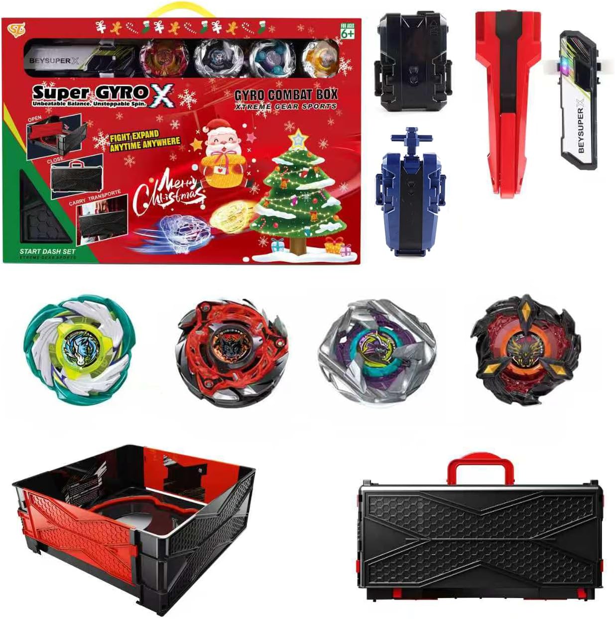 Amazon.com: Burst Gyro All in One Portable Battle Arena Set, 4 Metal ...