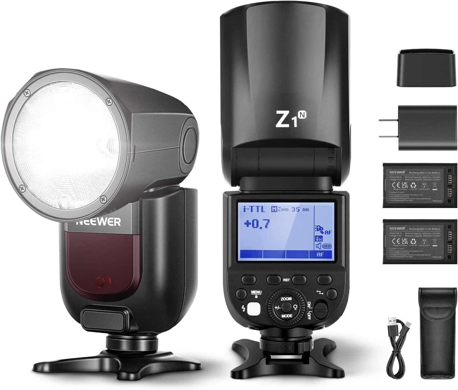 Amazon.com : NEEWER Z1-N TTL Round Head Speedlite Flash Kit for Nikon ...