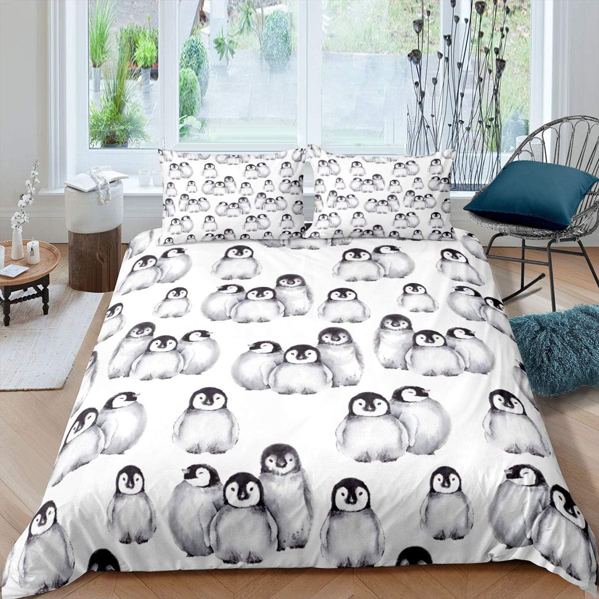 Amazon.com: Penguin Bedding Set Twin Size For Kids Boys Girls Antarctic ...