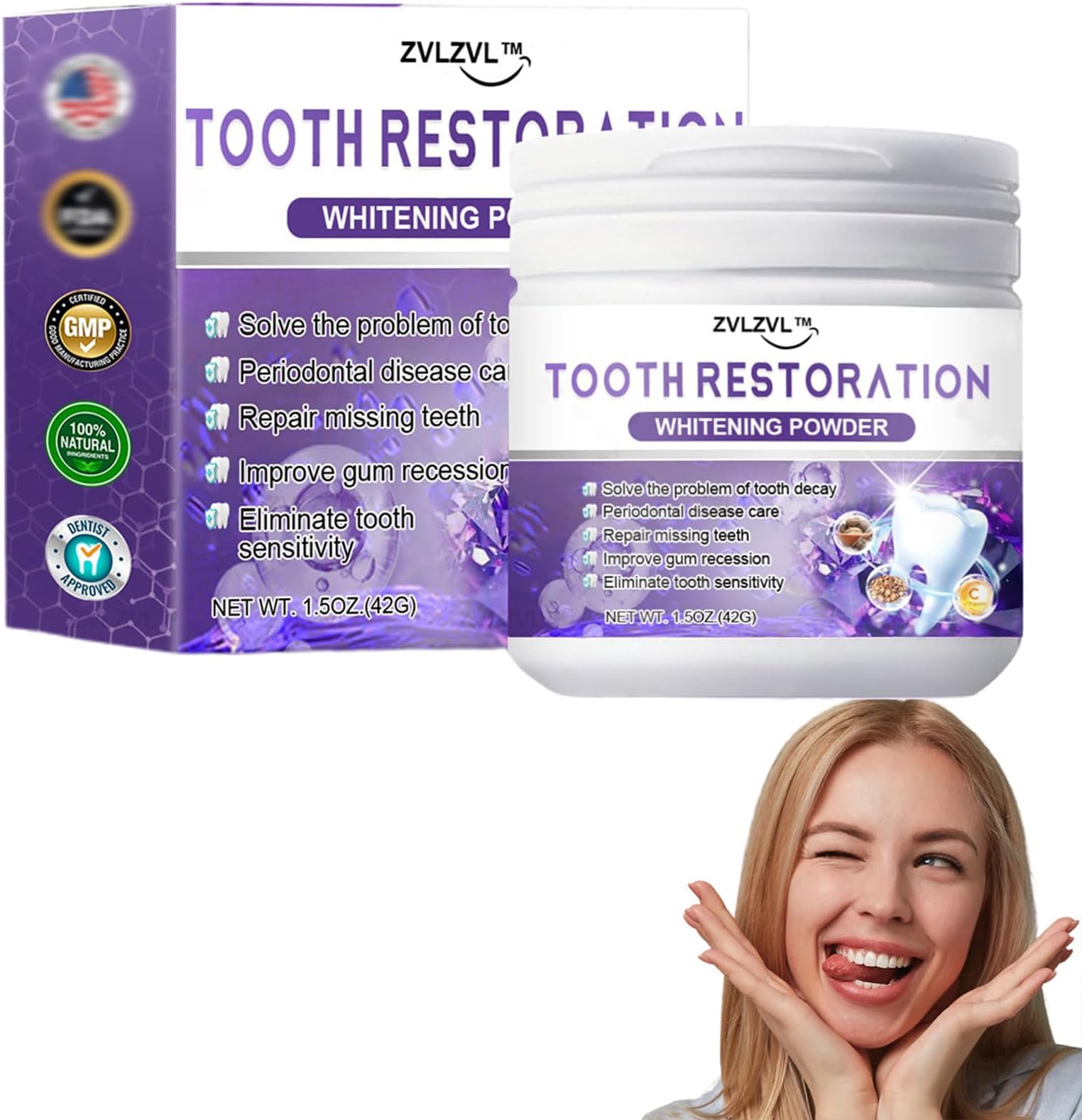 Amazon.com : ZVLZVL TeethRestoration Mineral Powder, Tooth Restoration ...