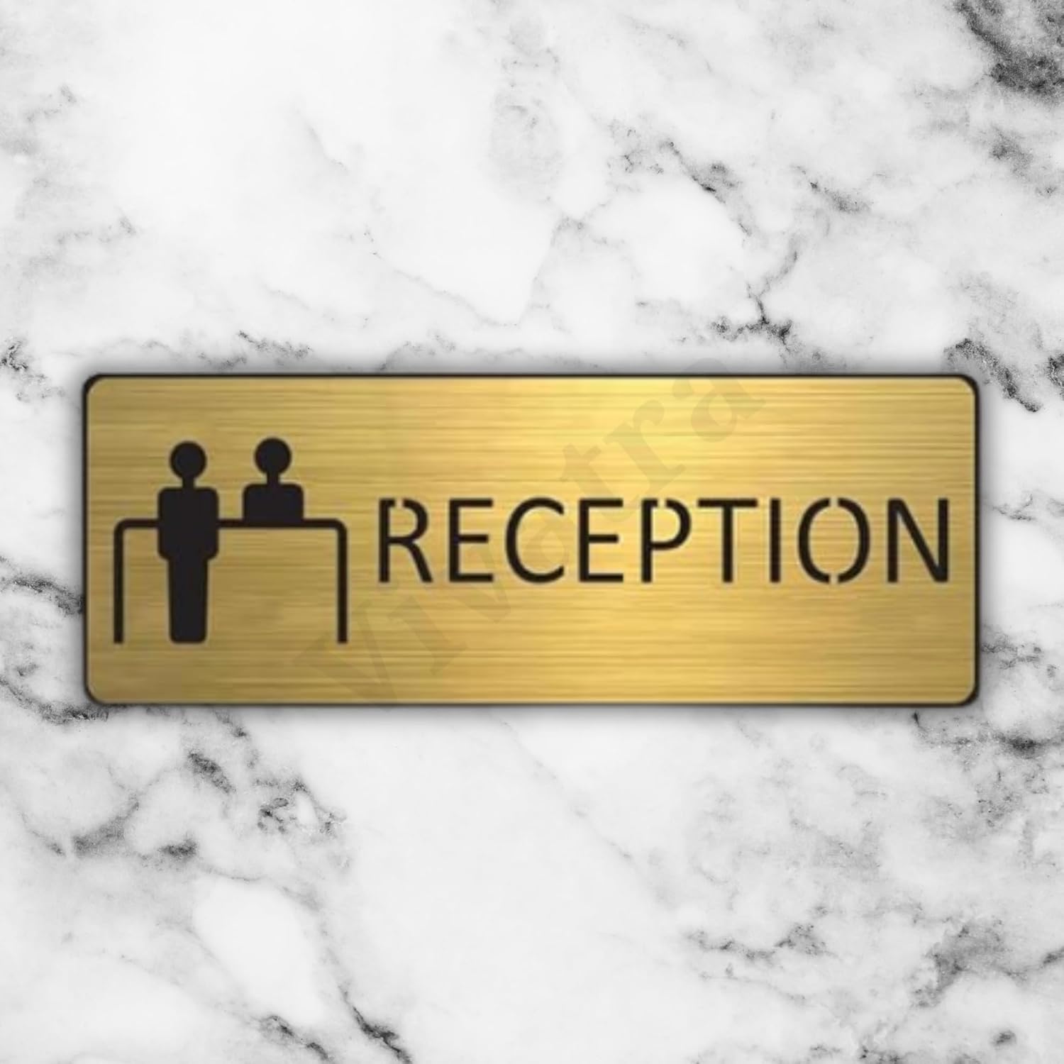 Vivatra Reception Sign Plate - Premium Gold Acrylic Signage for ...
