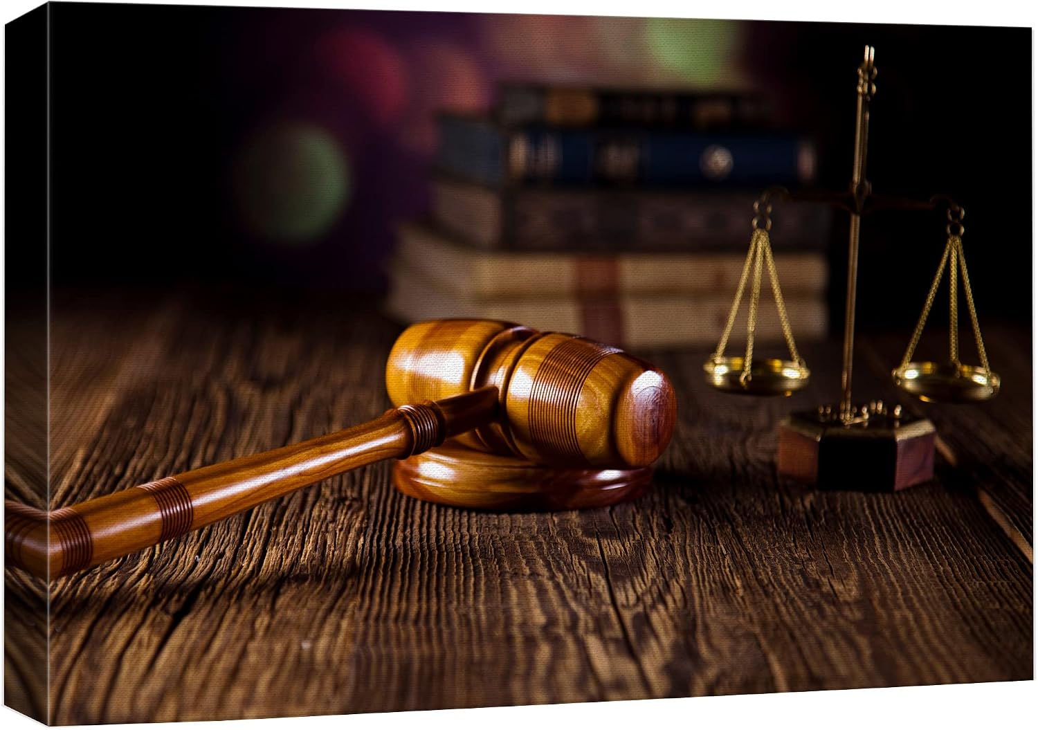 Amazon.com: wall26 Canvas Print Wall Art Vintage Courtroom Judge Gavel ...