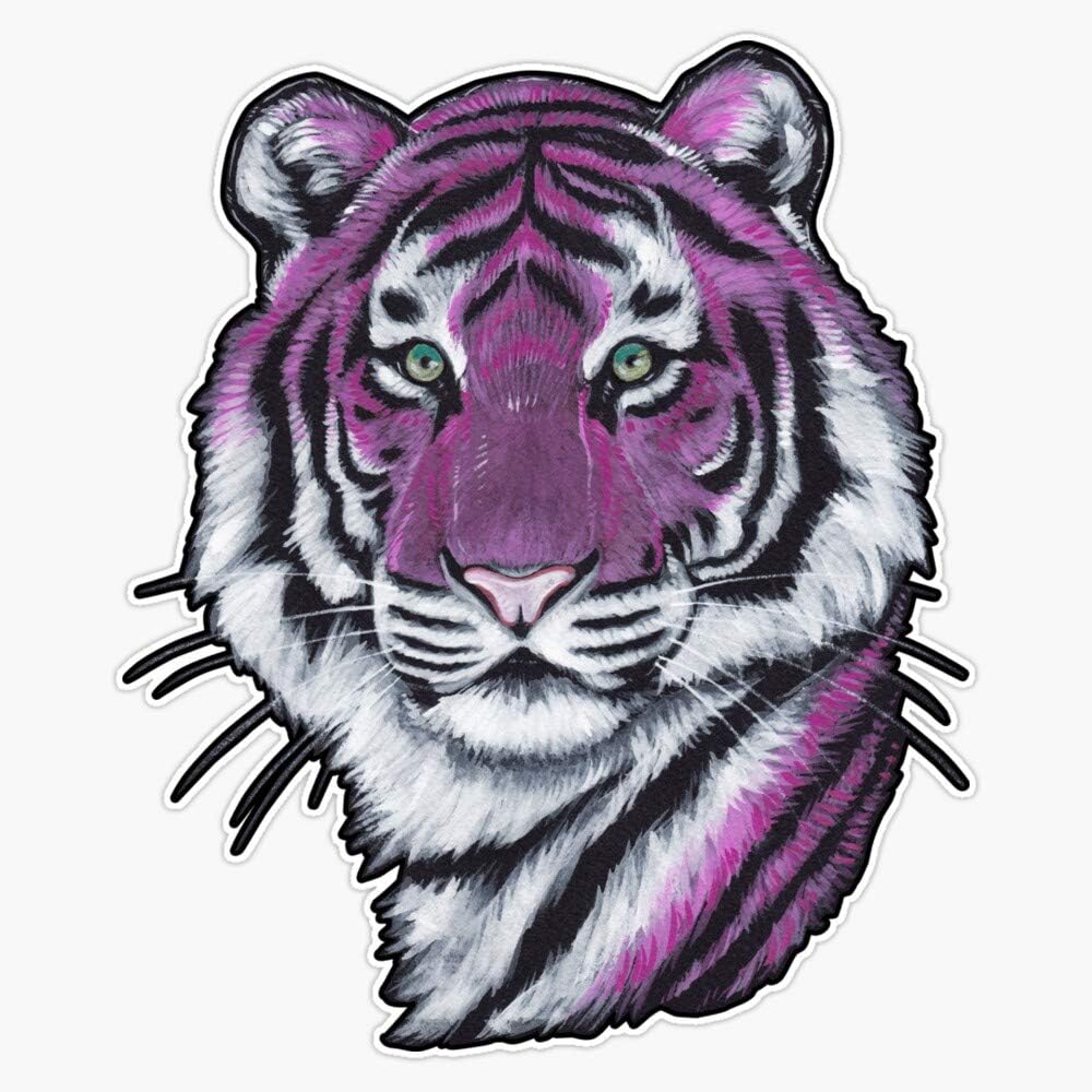 Amazon.com - Purple Tiger Sticker Outdoor Rated Vinyl Sticker Decal for ...