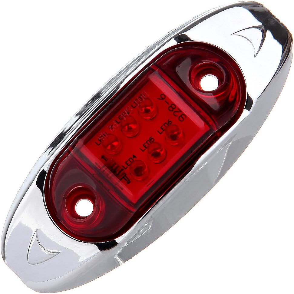 Amazon.com: LBRST Oval LED Trailer Lights Red Led Side Marker Light ...